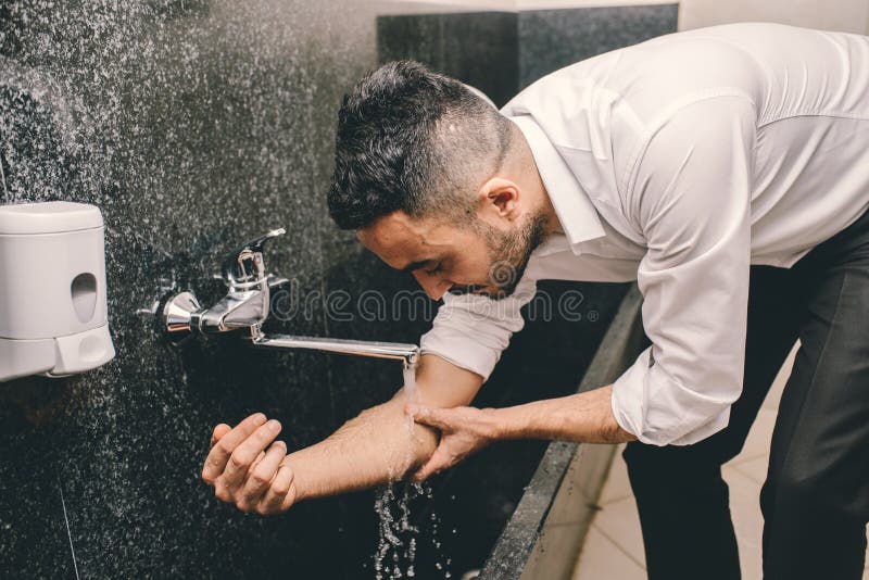 Muslim ablution stock image. Image of hands, ablution - 88734479