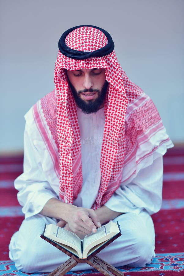 Muslim Arabic man praying stock image. Image of adult - 81071915