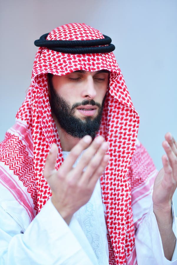 Muslim Arabic man praying stock image. Image of adult - 81071915