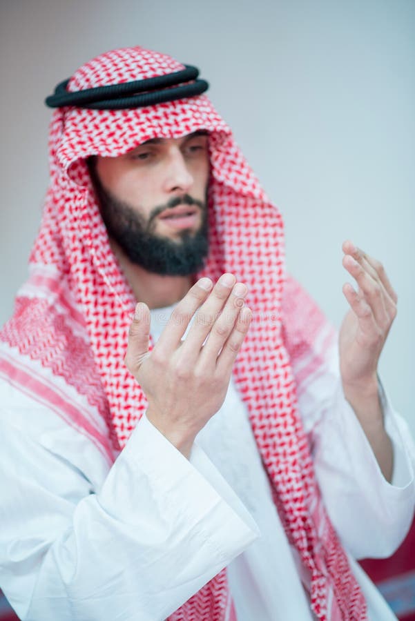 Muslim Arabic man praying stock image. Image of muslim - 92012385