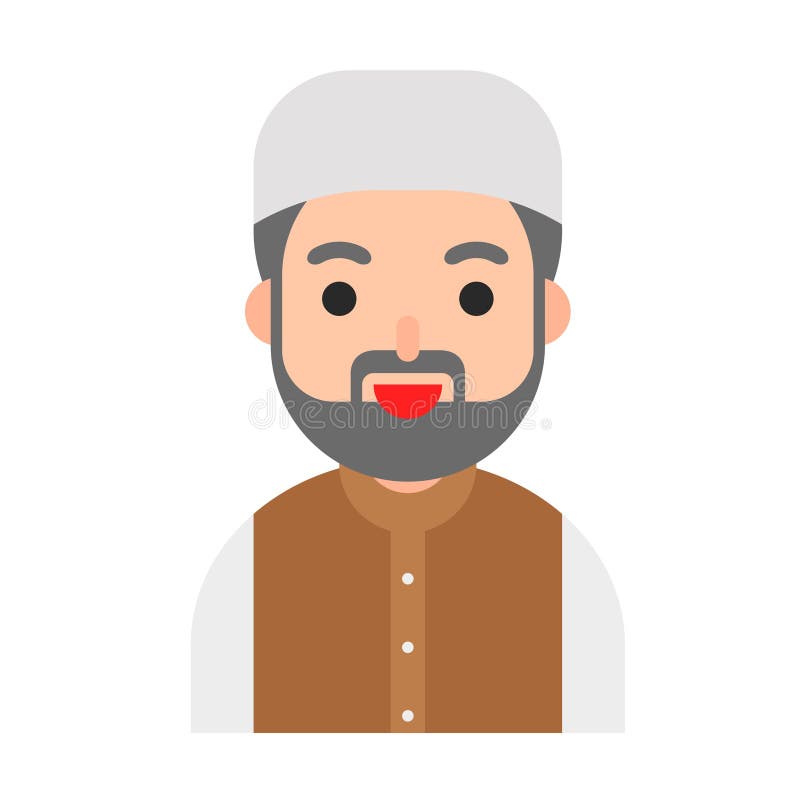 Muslim Avatar Vector, Muslim People Flat Icon Stock Vector ...