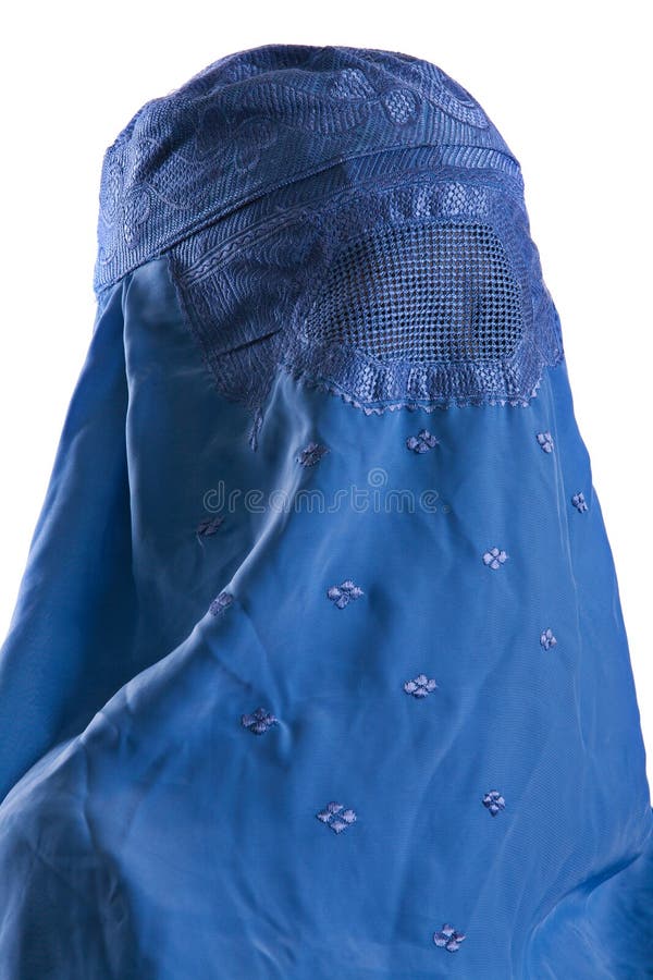 Muslim blue burqa stock image. Image of tradition, blue - 39698213