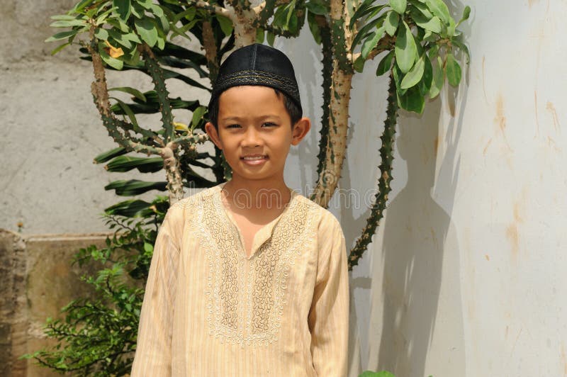 Muslim Boy stock image. Image of clothes, indonesian, cheerful - 7626399