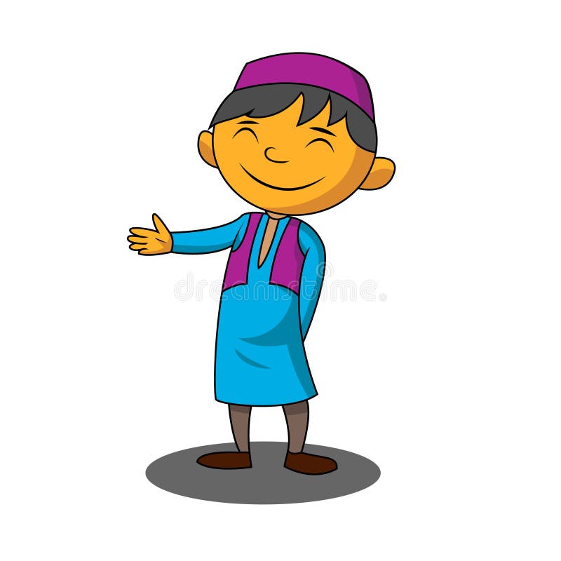 Muslim boy stock illustration. Illustration of muslim - 92837855