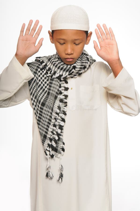 Muslim Boy stock photo. Image of pray, solat, southeast - 29744934
