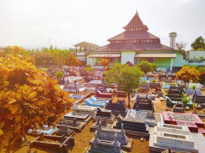 Muslim Burial Complexes in the Mosque Area in Purworejo Stock Photo ...