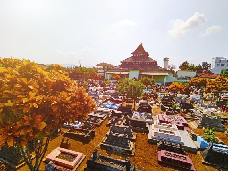 Muslim Burial Complexes in the Mosque Area in Purworejo Stock Photo ...
