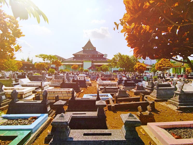 Muslim Burial Complexes in the Mosque Area in Purworejo Editorial Image ...