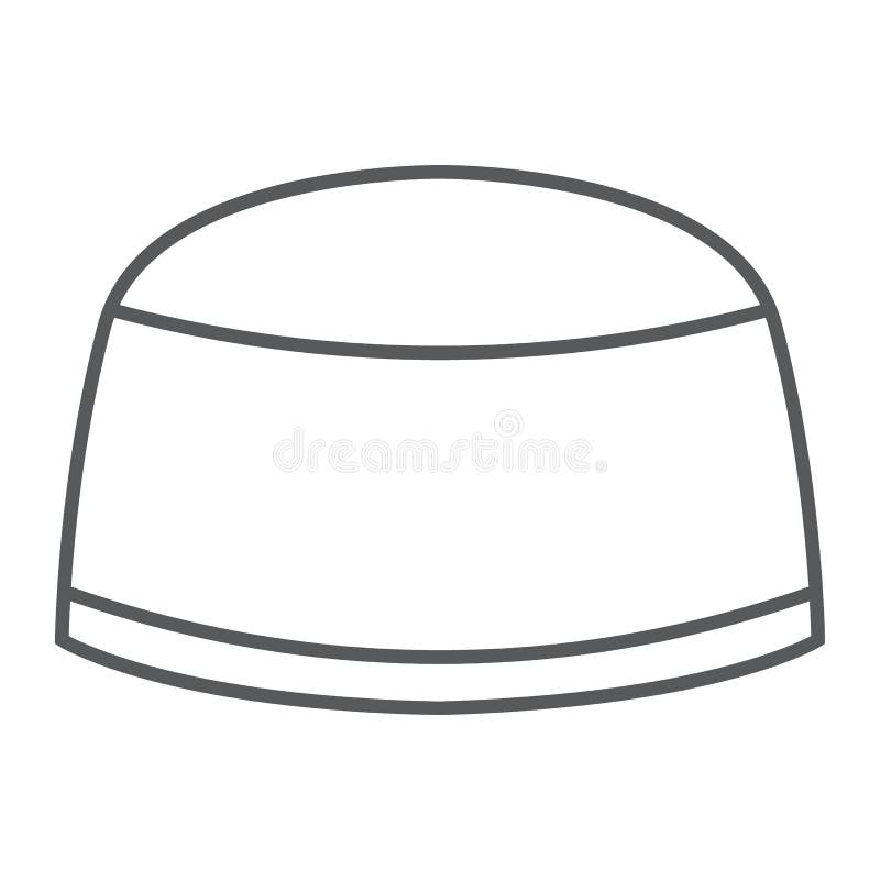 Muslim Cap Thin Line Icon, Arabic and Islam, Turkish Hat Sign, Vector ...