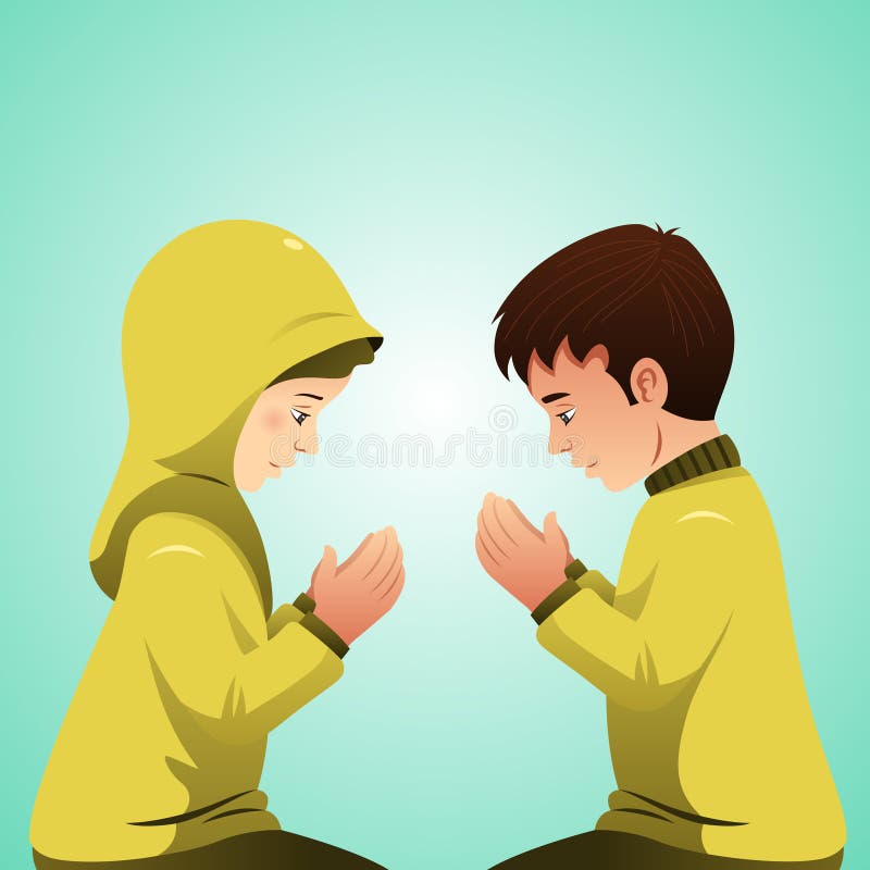Muslim praying stock vector. Illustration of praying - 28909355