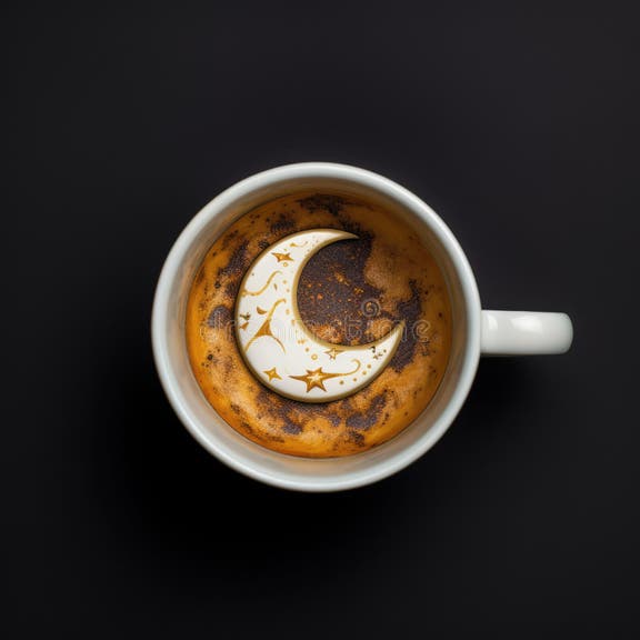 Muslim Crescent Coffee Eid Mubarak Stock Illustration - Illustration of ...