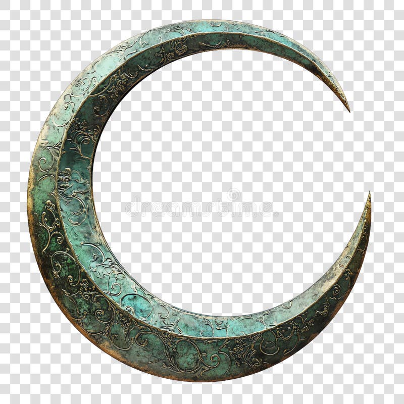 Muslim crescent green stock photo. Illustration of fasting - 341527120