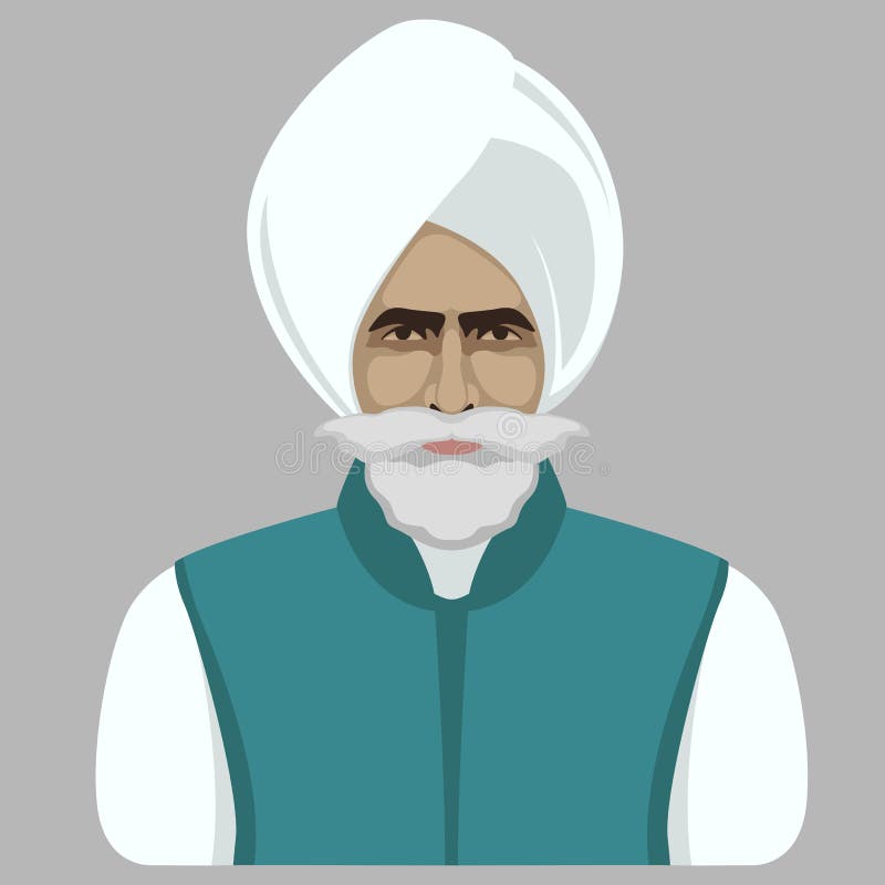 Muslim Face Head Vector Illustration Flat Style Front Stock Vector ...