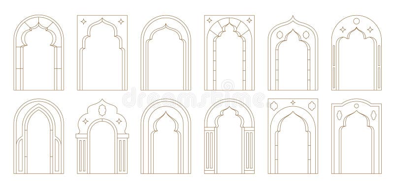 Muslim Frames, Ramadan Arabian Boho Arch Borders Stock Vector ...
