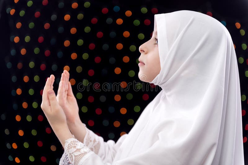 Muslim Girl Duaa stock image. Image of culture, belief - 41898025