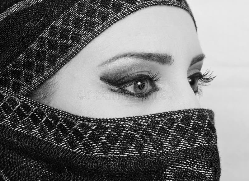 Muslim girl eyes stock photo. Image of arabic, eyes, ethnicity - 68530698