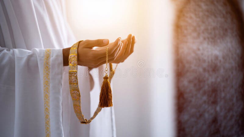 Muslim Hands in Supplication Inside a Mosque. Faith, Devotion and ...
