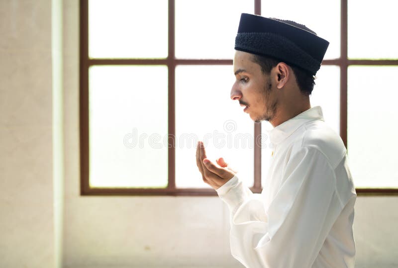 Muslim Man Making Dua To Allah Stock Image - Image of middle, islamic ...
