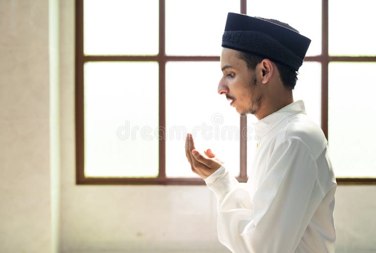 Muslim Man Making Dua To Allah Stock Image - Image of middle, islamic ...