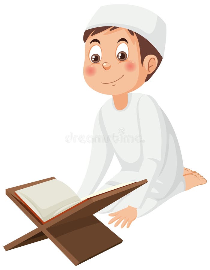 Muslim Man Praying Cartoon Character Stock Vector Illustration Of