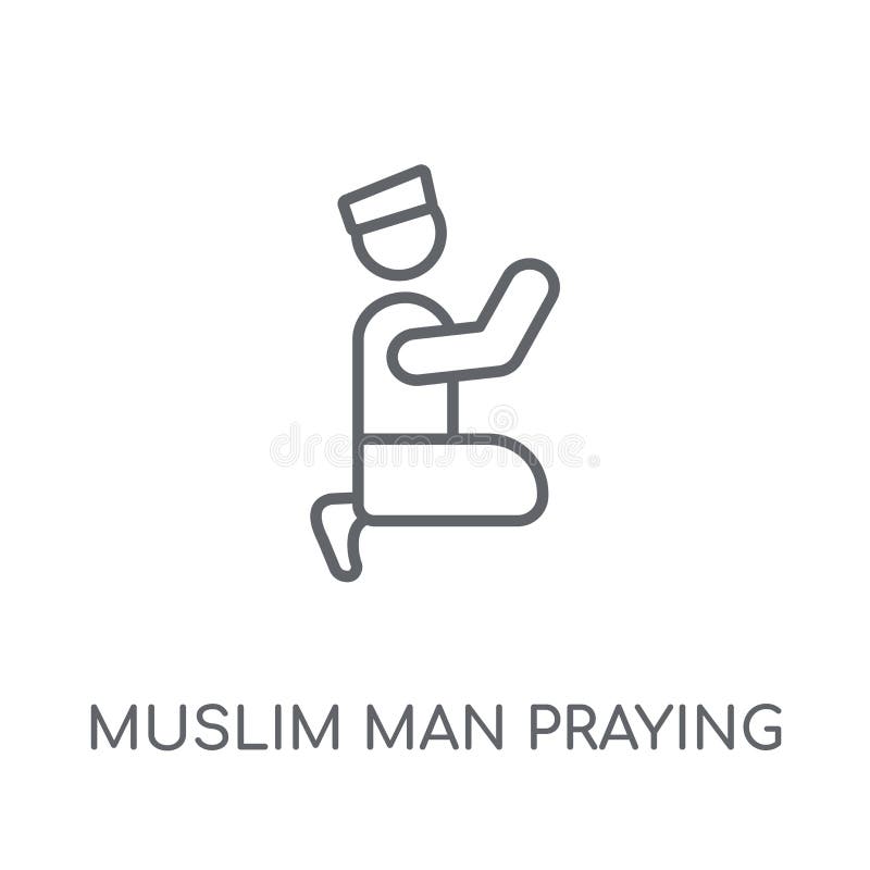 Praying Mat Linear Icon Stock Vector Illustration Of Decor 175374034