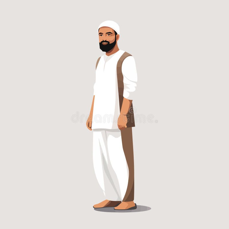 Muslim Man Vector Flat Minimalistic Isolated Illustration Stock Vector ...