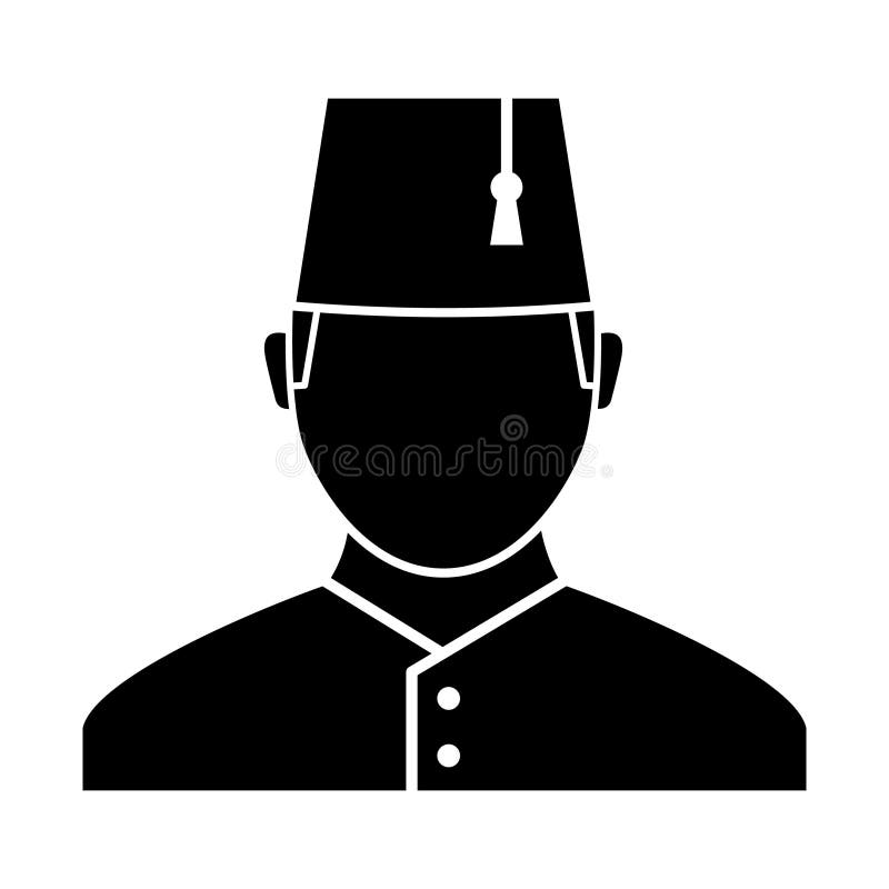 Muslim Man Vector Icon that Can Be Easily Modified or Edited Stock ...