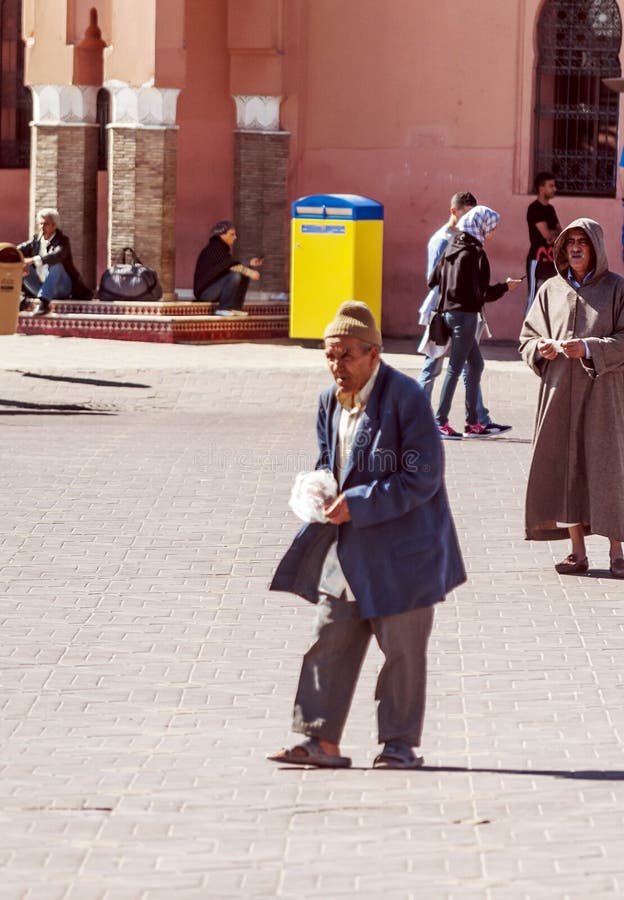 Muslim man walking editorial stock photo. Image of african - 57335203
