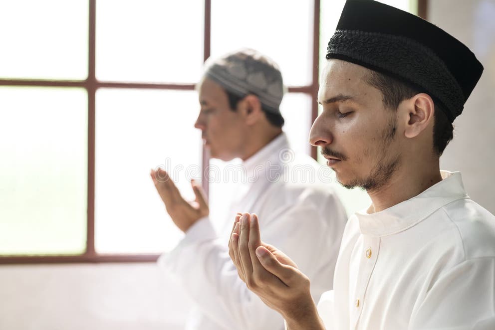 Muslim Men Making Dua To Allah Stock Image - Image of arab, maghrib ...