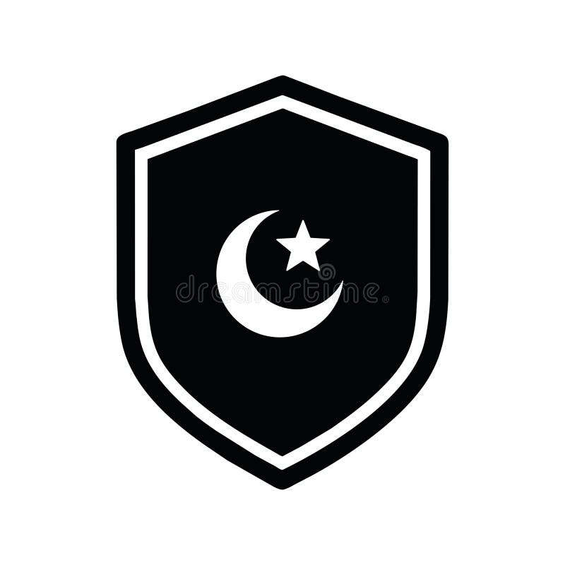 Muslim moon badge stock vector. Illustration of kareem - 295536991