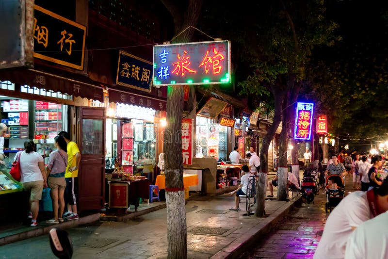 Muslim Night Market at Xian, China Editorial Photography - Image of ...