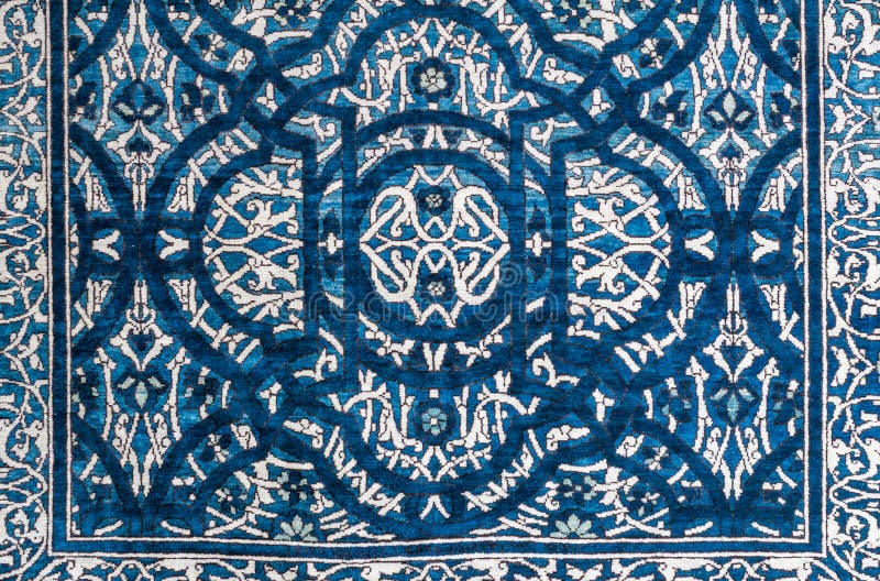 Muslim ornament carpet stock image. Image of asia, blue - 71347811