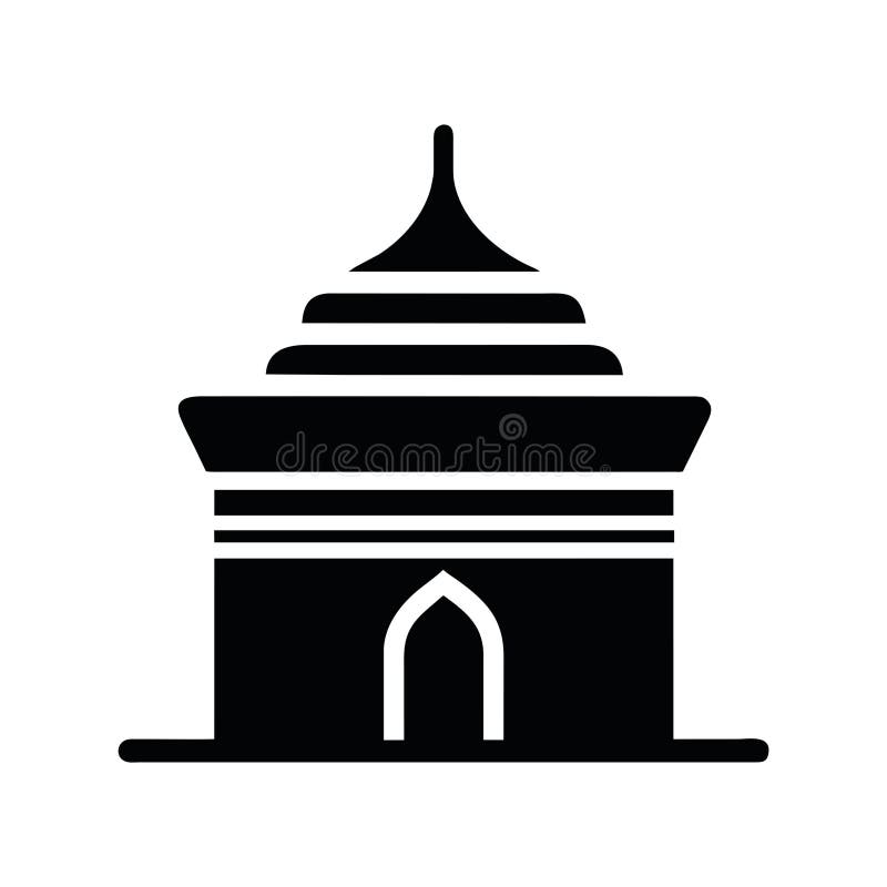 Muslim palace icon stock illustration. Illustration of design - 295529194