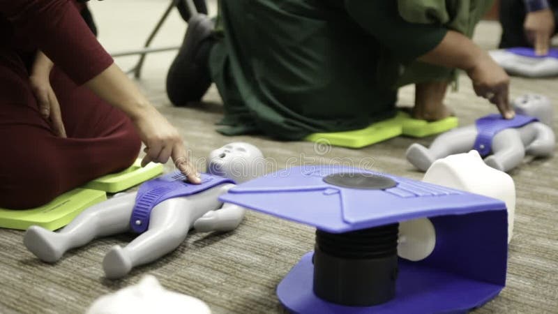 Muslim Trainees Taking Cpr Class and First Aid Stock Footage - Video of ...