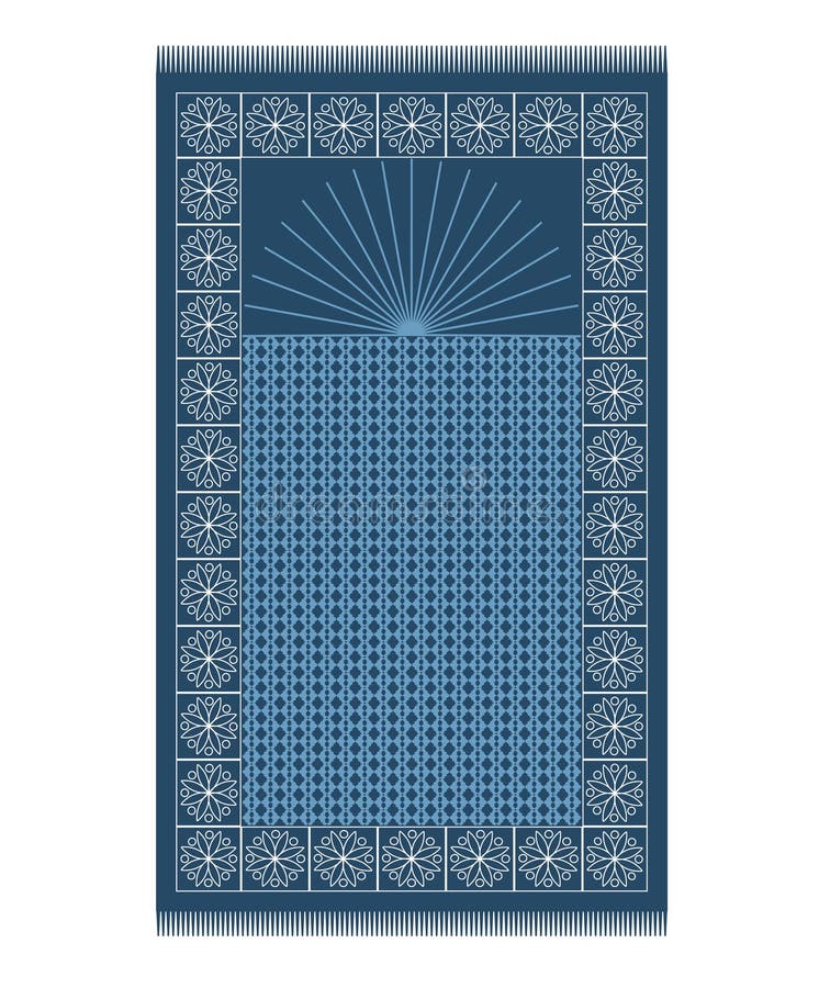 Muslim Prayer Rug with Decorative Elements. Islamic Textile Stock ...