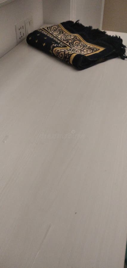 Muslim Praying Mat in Front of Desk Stock Photo - Image of ceiling ...