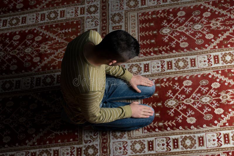 Muslim Praying in Mosque stock photo. Image of portrait - 81304206