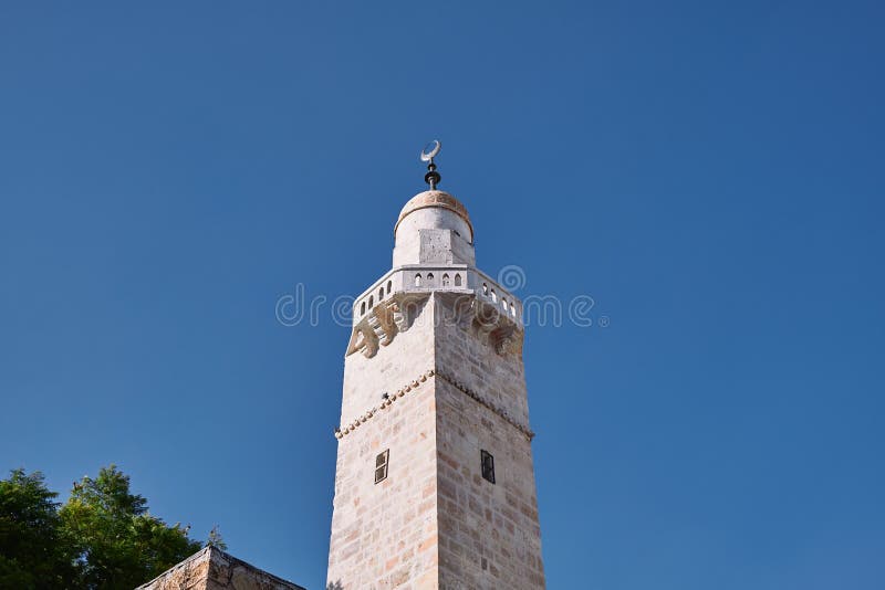 Muslim Tower the Old City of Jerusalem ISRAEL Stock Image - Image of ...