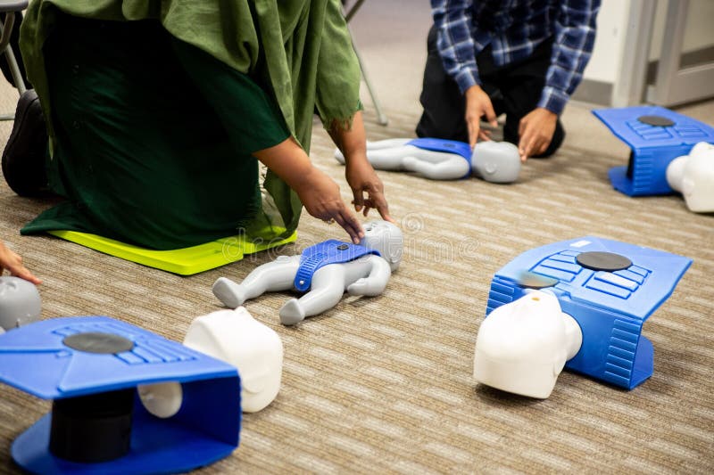 Muslim Trainees Taking Cpr Class and First Aid Stock Photo - Image of ...