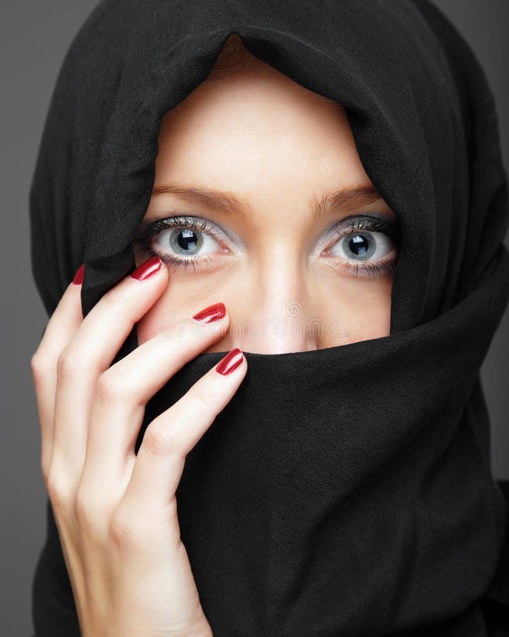 A Portrait of a Moslem Lady Stock Image - Image of hiroshoma, hiroshima ...