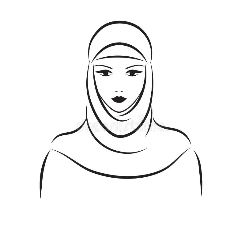 Muslim Women Head Scarf Stock Illustrations – 2,688 Muslim Women Head ...