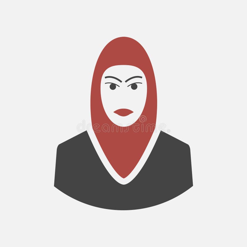 Muslim woman icon stock vector. Illustration of culture - 96741372