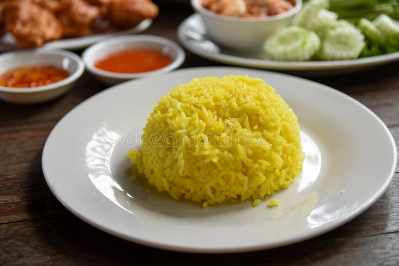 Muslim yellow rice stock image. Image of rice, healthy - 88990213