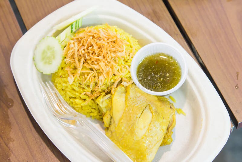 Muslim yellow rice. stock image. Image of dish, oriental - 73536431