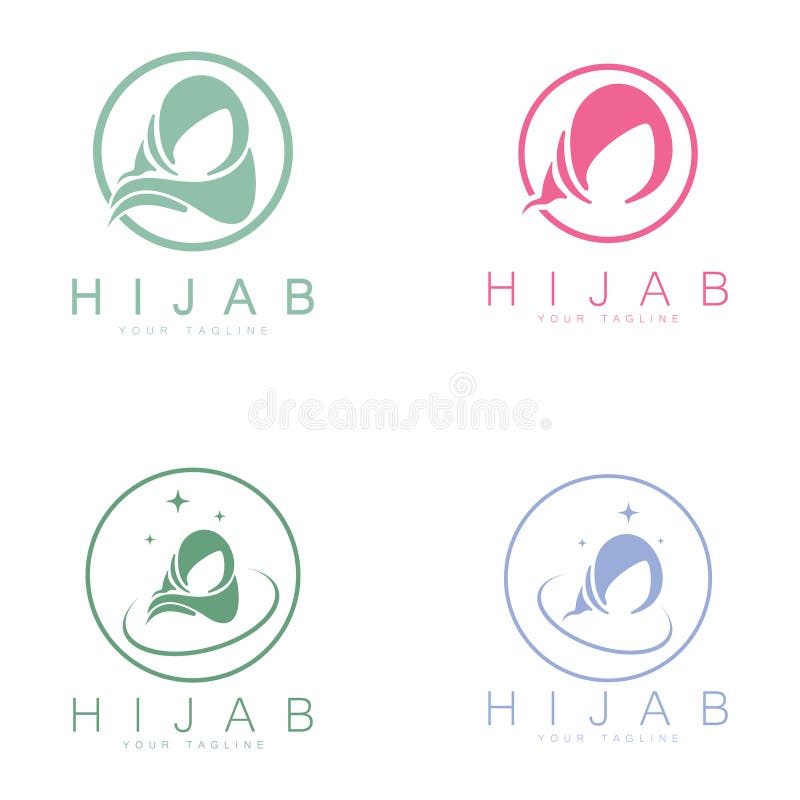 Muslimah Hijab Logo Template Vector Illustration Design-vector Stock ...