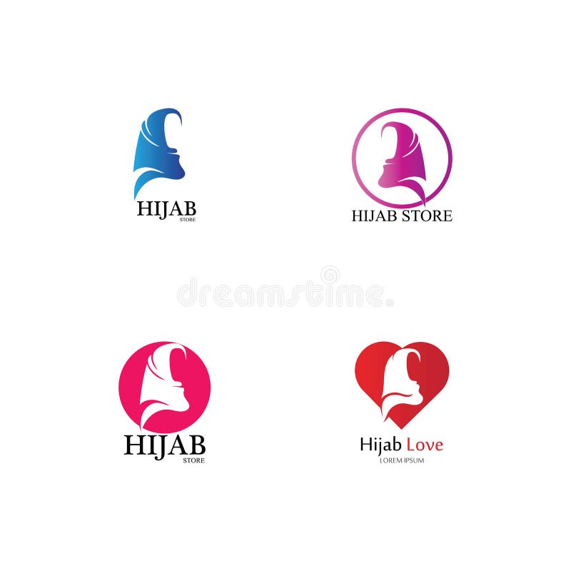 Muslimah Hijab Logo Template Vector Illustration Design-vector Stock ...