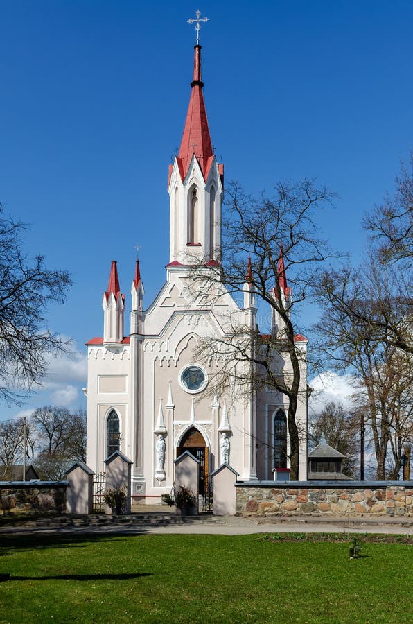 Musninkai St. Trinity Church Stock Image - Image of three, presbytery ...