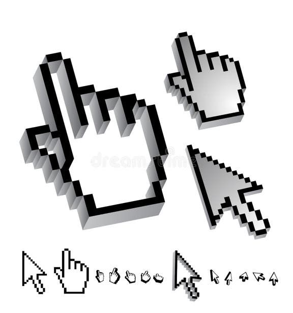 Muspekare vektor illustrationer. Illustration av isolerat - 10305828