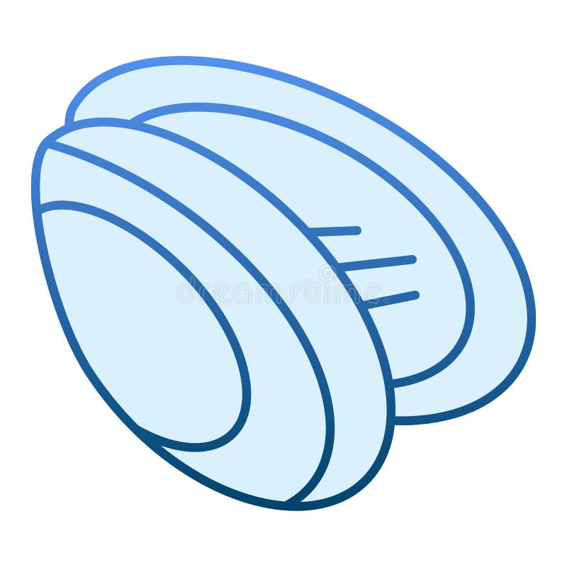Mussel Flat Icon. Shell Blue Icons in Trendy Flat Style. Seafood ...