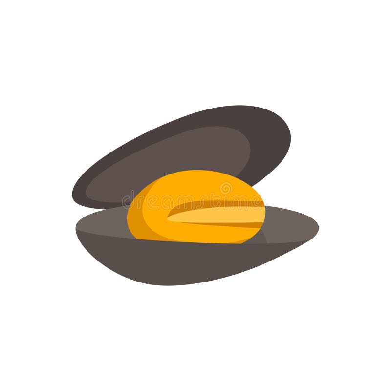 Mussel Flat Style Vector Illustration. Fresh Seafood Vector. Stock ...